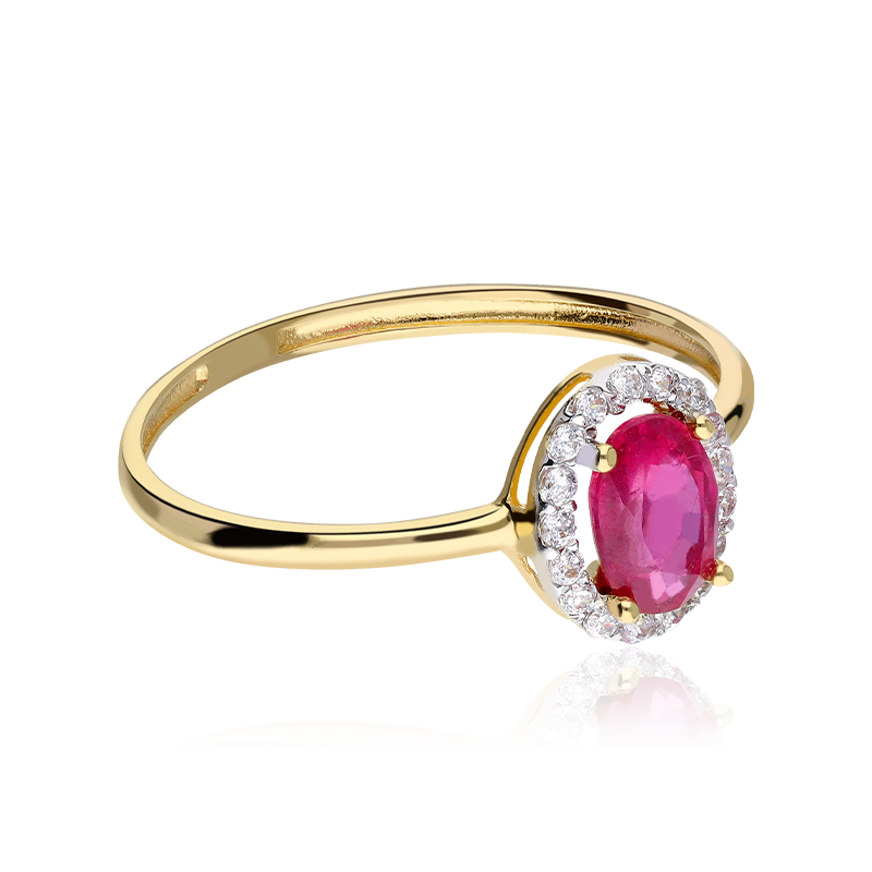 CONJUNTO "RUBI GLOBE" ORO 18K Y RUBÍ