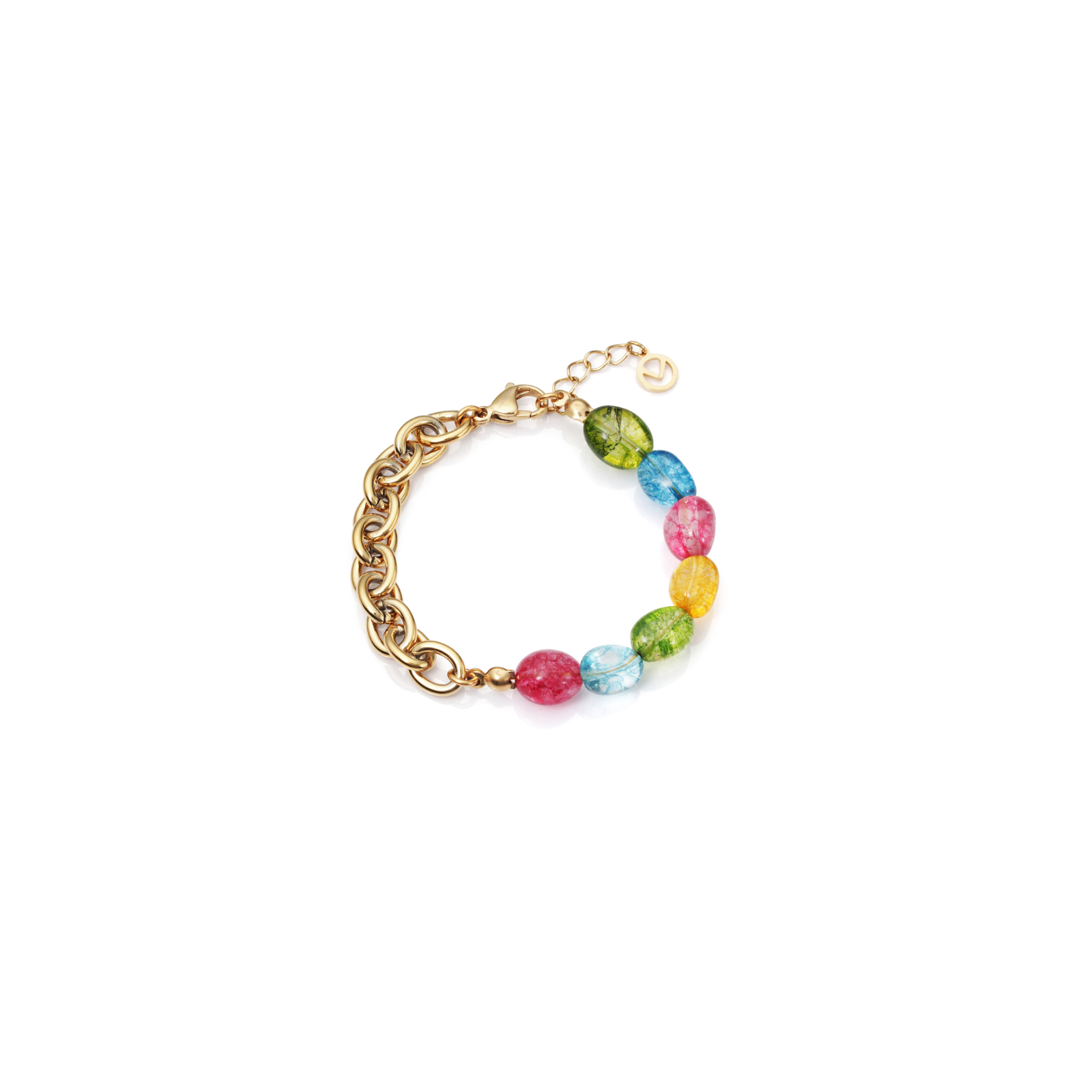 PULSERA VICEROY CHIC ACERO IP DORADO BOLAS COLORES MUJER 1391P01019