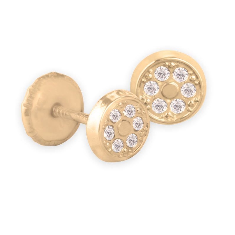 Pendientes oro redondos
